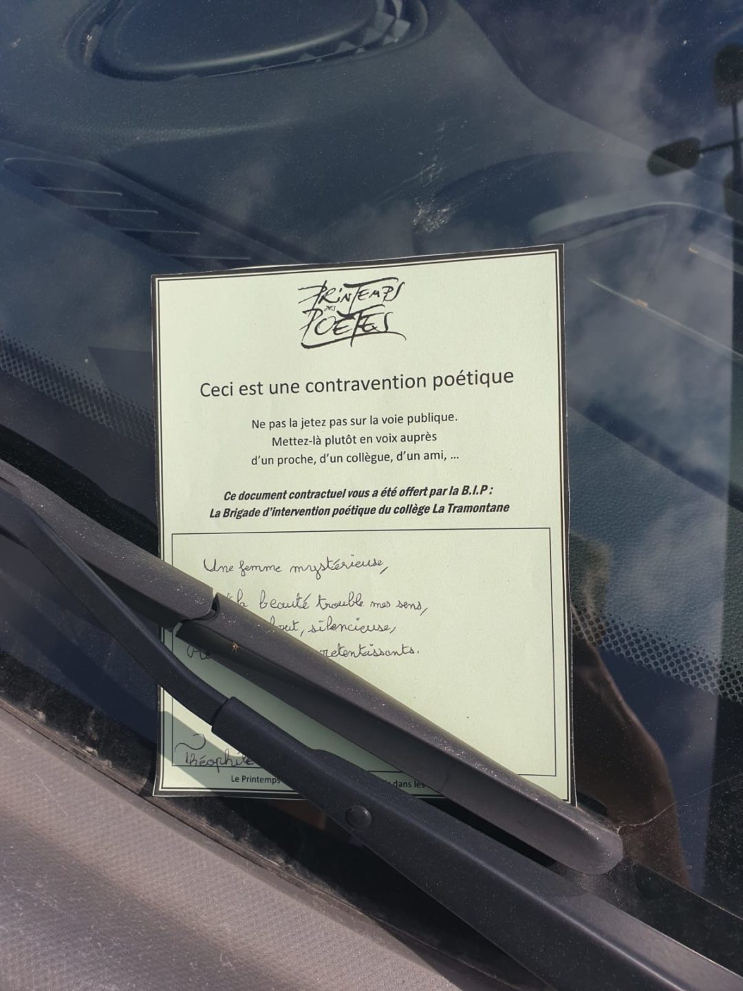 Des contraventions… poétiques ! – Le Printemps des poètes dans l ...