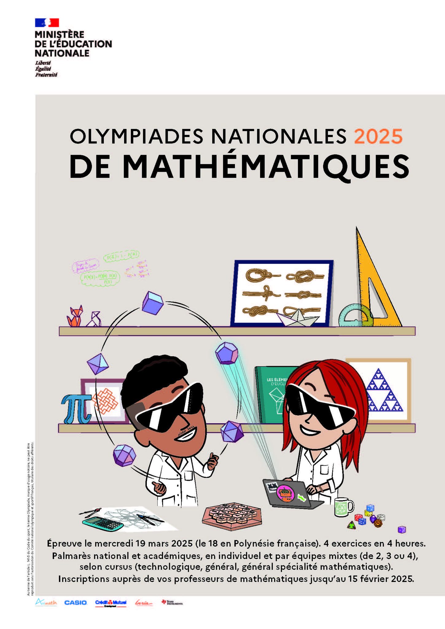 Les sujets et corrigés des olympiades de mathématiques 2025 | Site ...