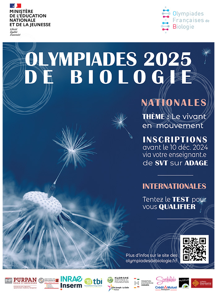 Olympiades Nationales de Biologie 2024-2025 – Sciences de la Vie et de la Terre